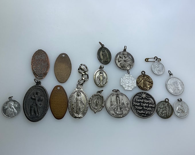 Vintage Religious Lot Assorted Charms Tokens as is Used - Etsy