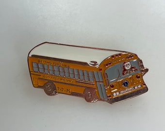 Silver Tone Enamel School Bus Pin Brooch 2.25 X 1 Inch Aai - Etsy