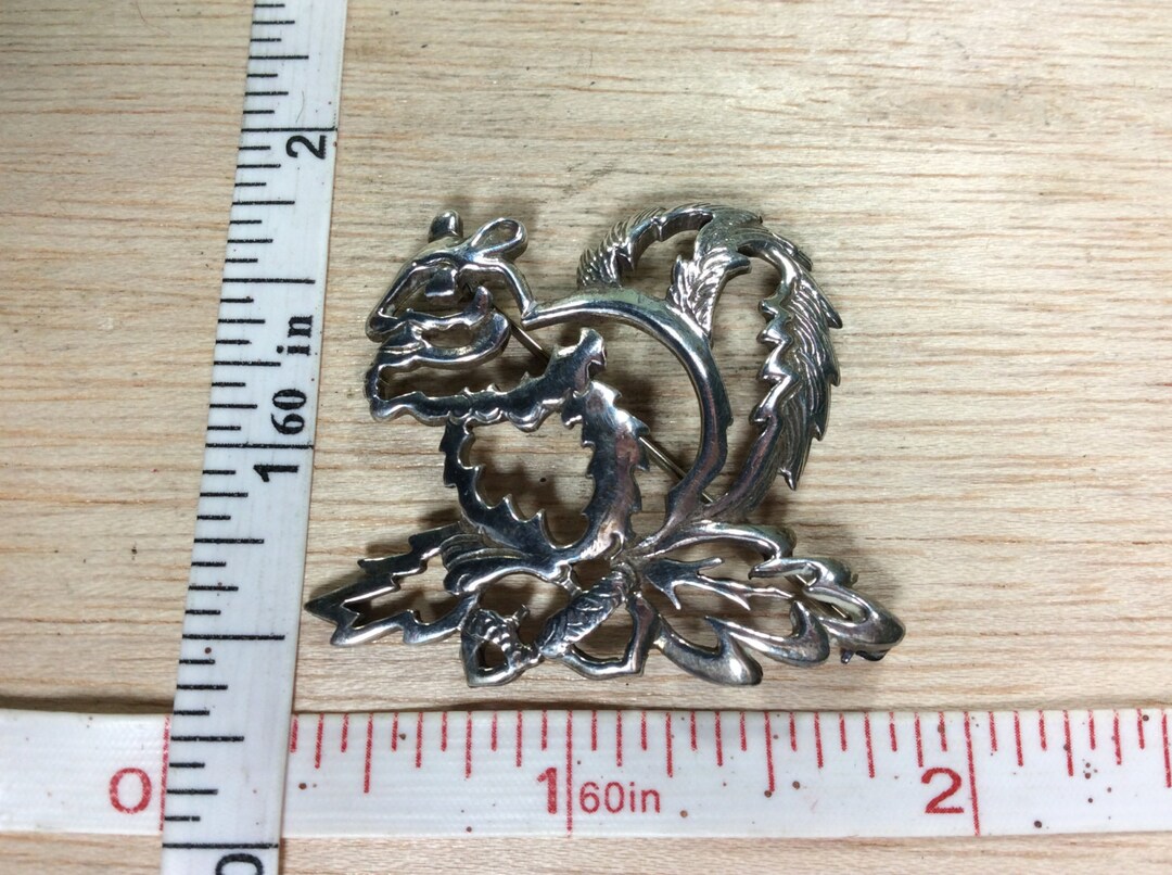Vintage Pin Brooch Squirrel Signed Coble and Corey Gently Used - Etsy