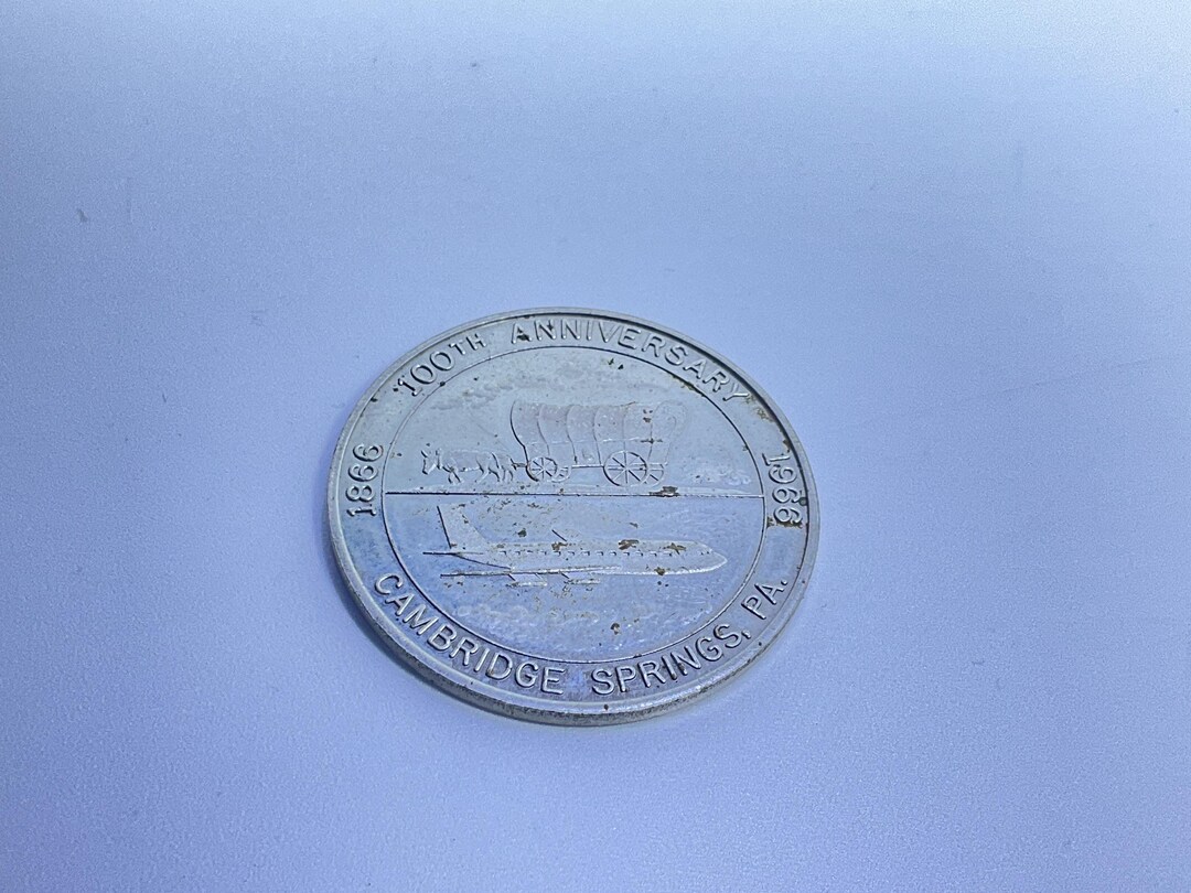 Vintage Centennial Cambridge Spring 100th Anniversary Token Used - Etsy