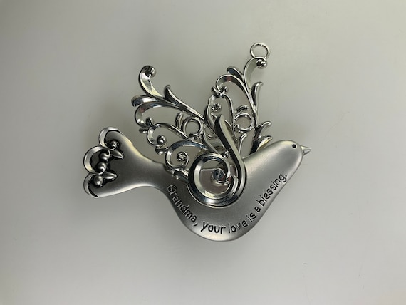 Vintage Pendant Silver Toned Bird Design Grandma Your… - Gem