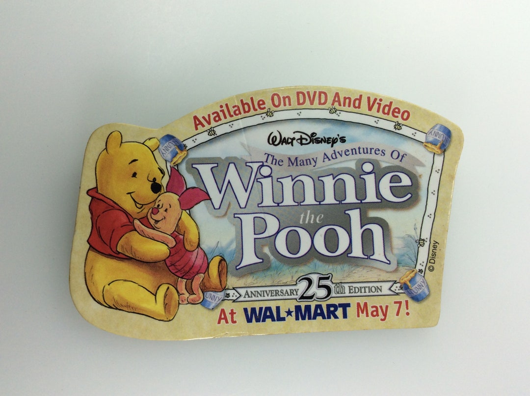 Vintage Pin Back Button Walt Disney's the Many Adventures of Winnie the ...
