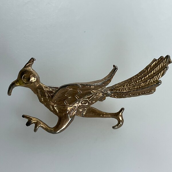 Gold Roadrunner Pin - Etsy