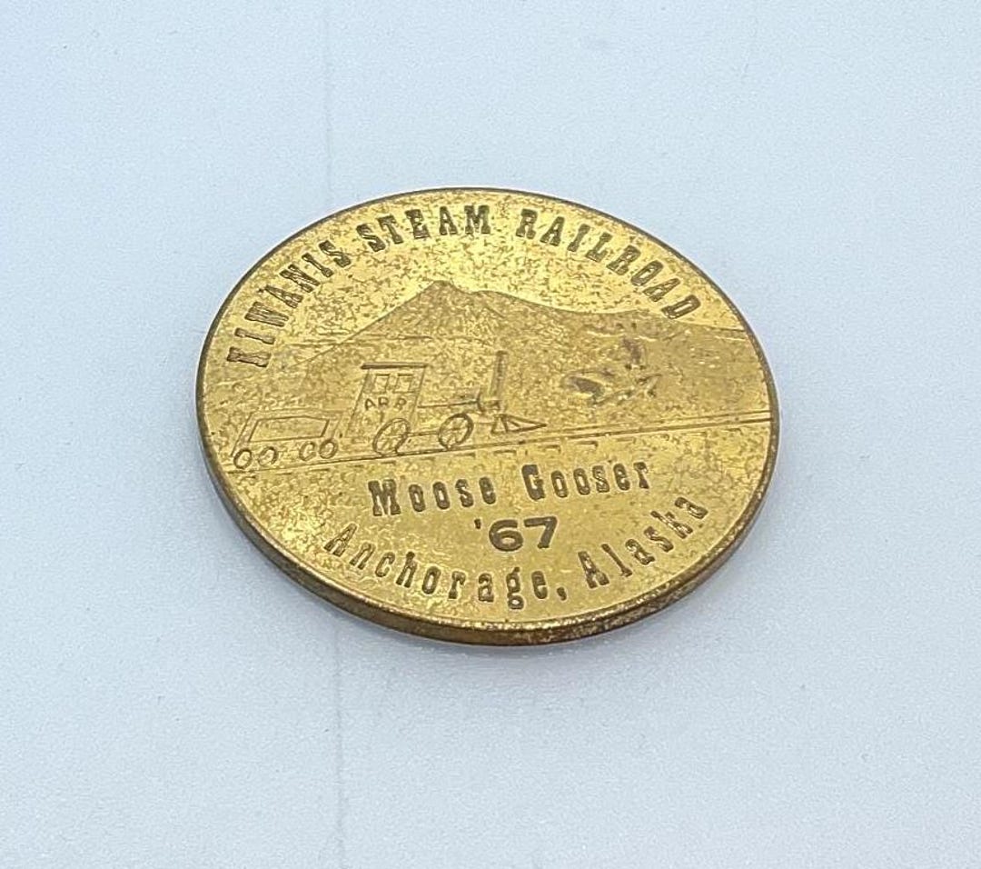 Vintage 1967 Alaska Purchase Centennial Moose Gooser Kiwanis Steam ...