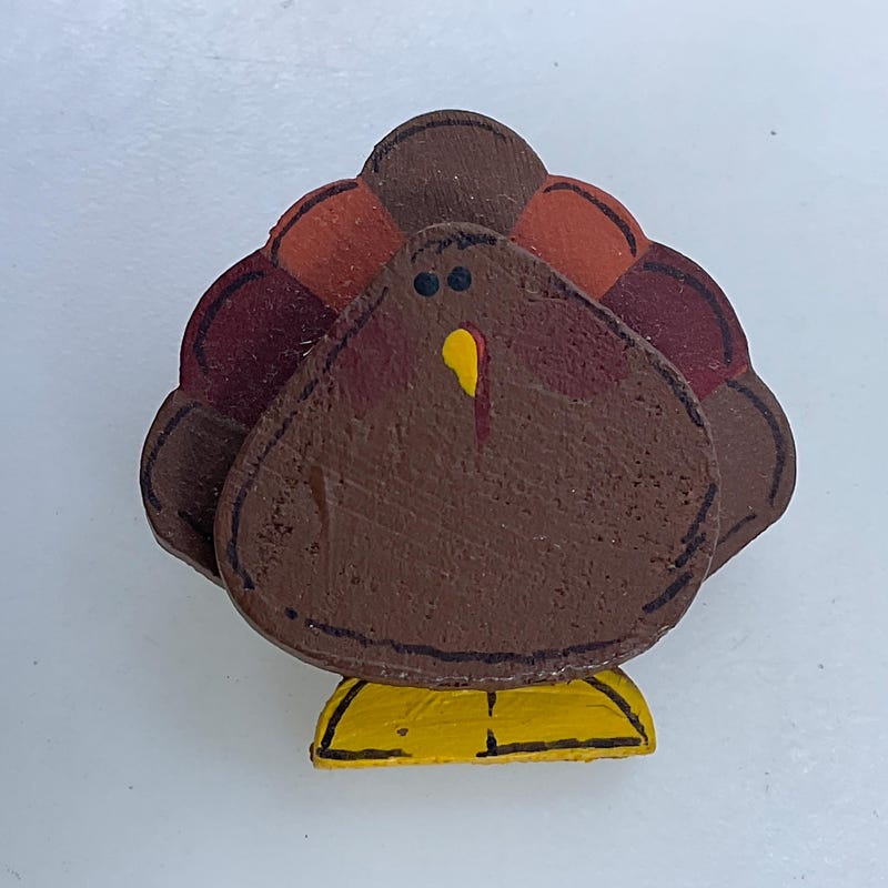 Orange Wood Shawl Pin - Etsy