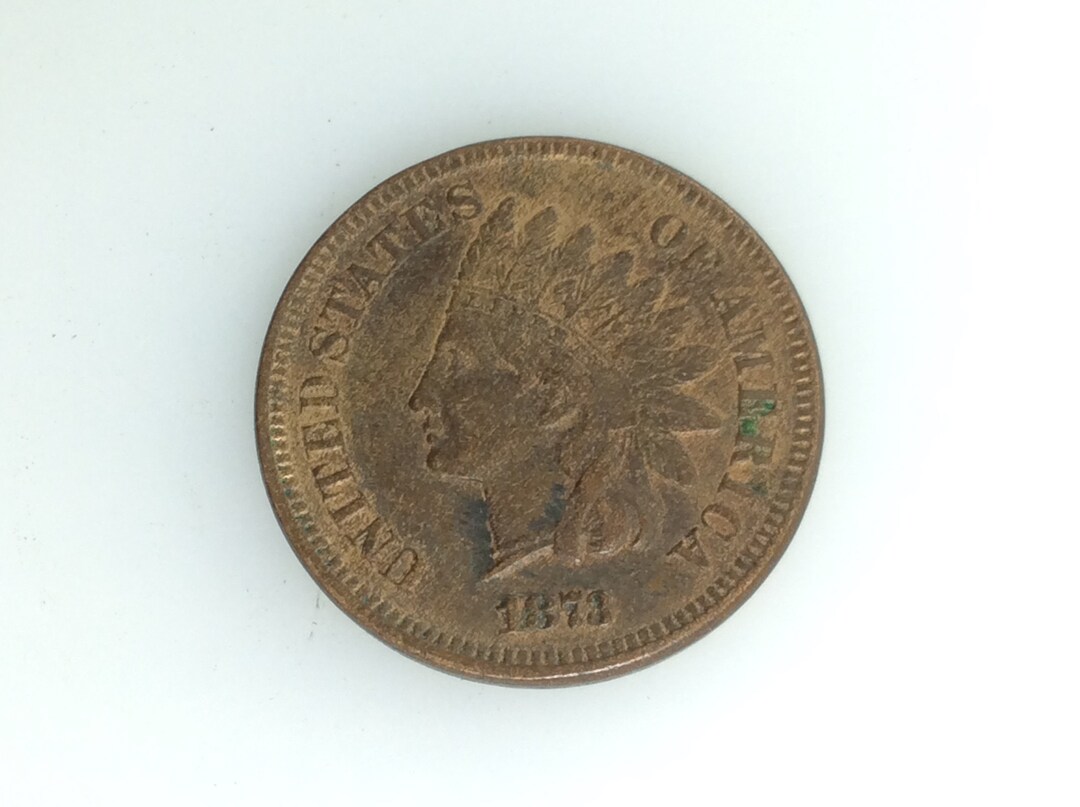 1873 United States Indian Head One Cent Coin Money Open 3 Used - Etsy