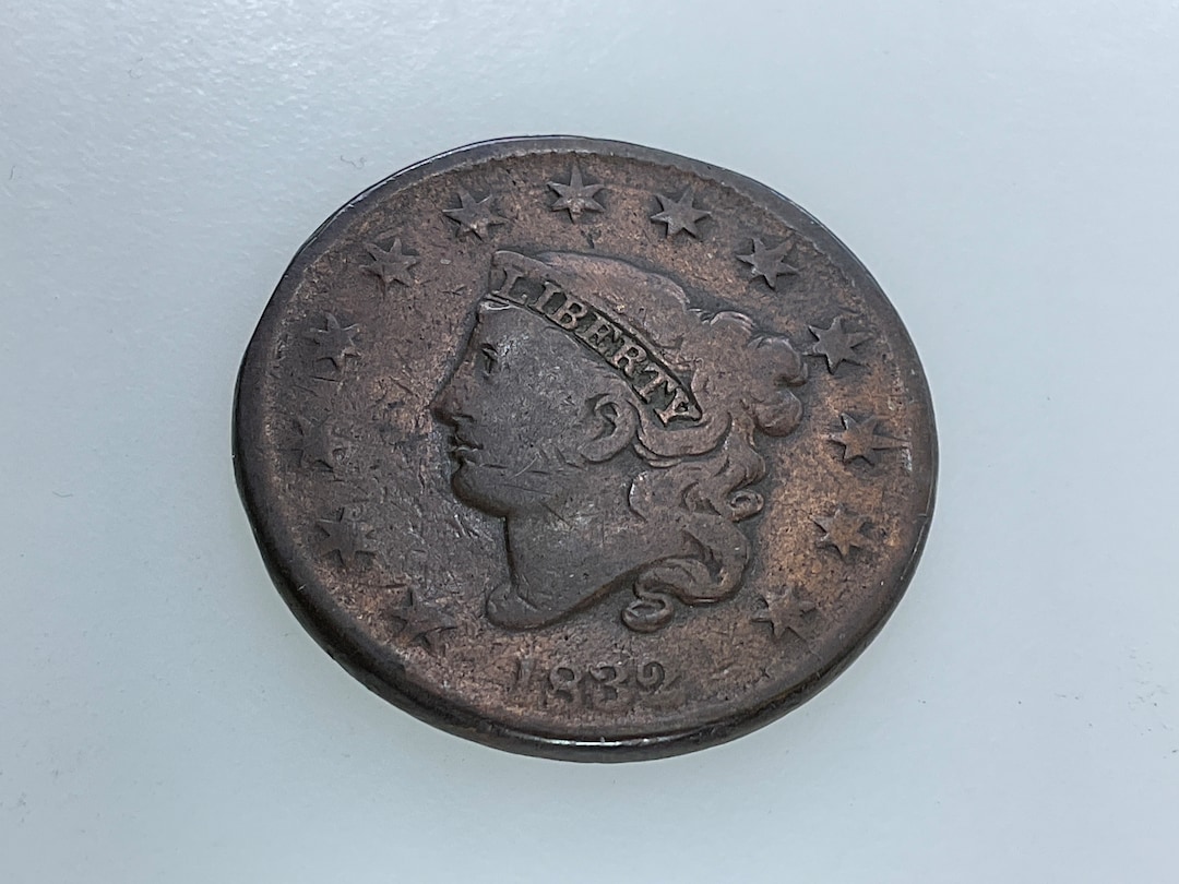 1832 US Large One Cent 13 Stars Coin Money Used - Etsy