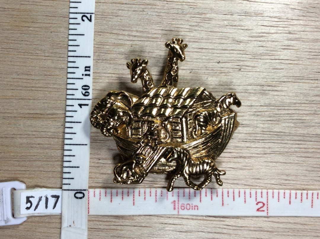Vintage Avon Gold Toned Noah's Ark Pin Brooch Used Lot A - Etsy