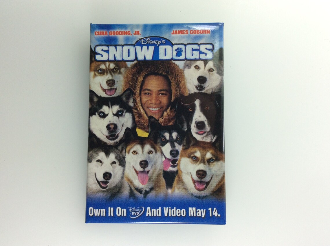Vintage Pin Back Button Disney's Snow Dogs Own It on DVD - Etsy