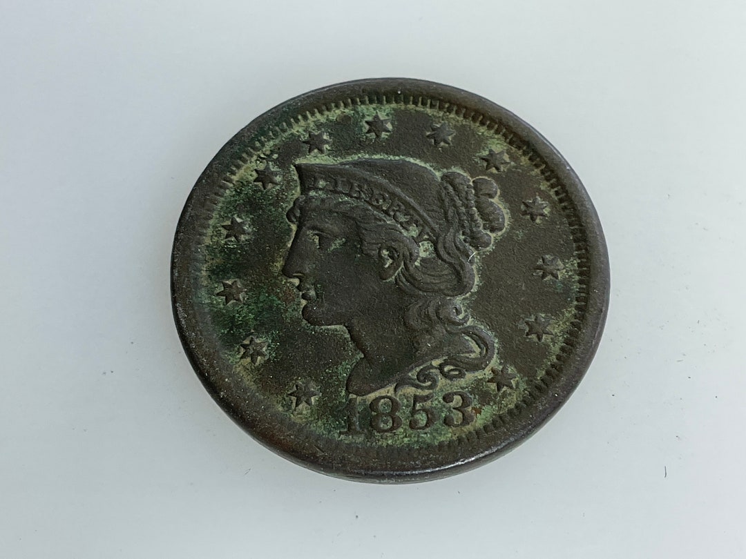 1853 Large One Cent Coin Money Used - Etsy