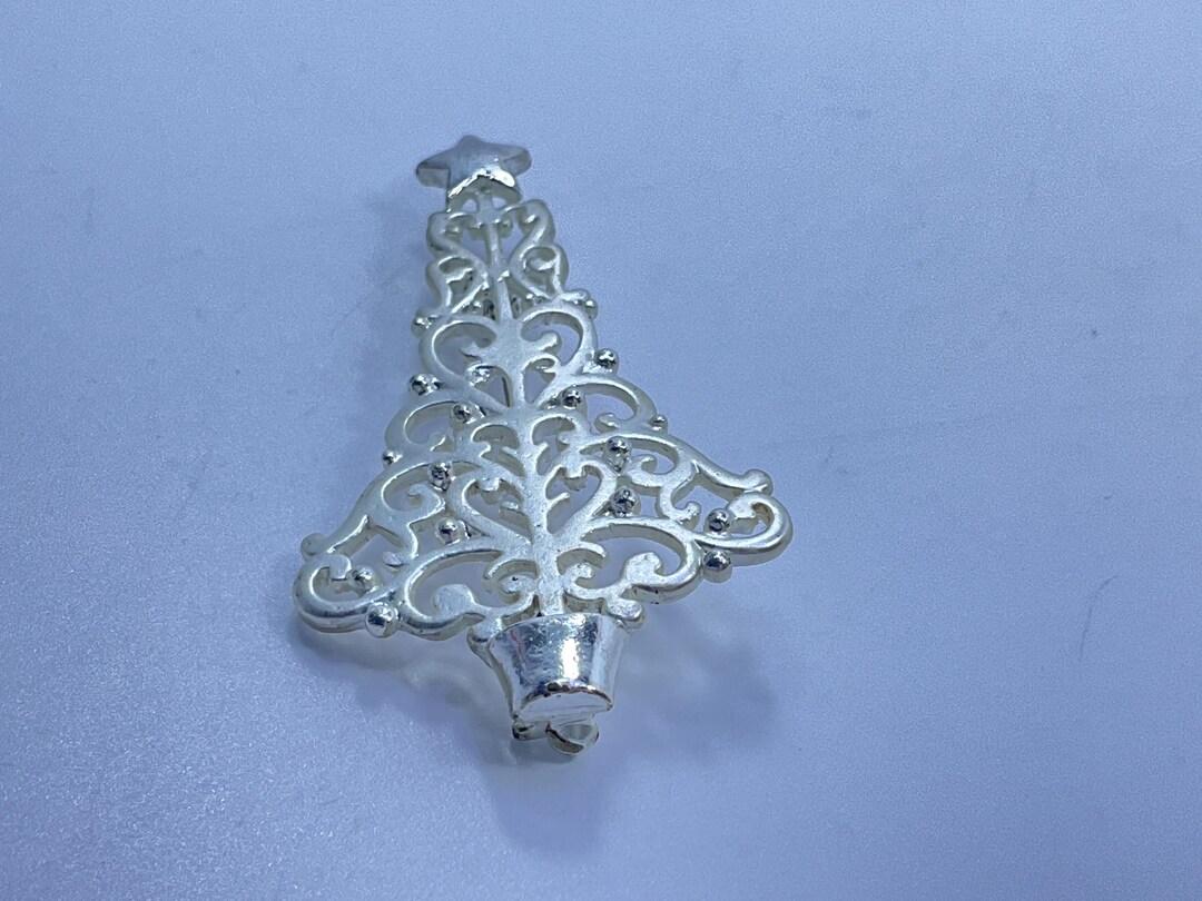 Vintage Dan Craft Silver Toned Pin-brooch Christmas Tree Used - Etsy