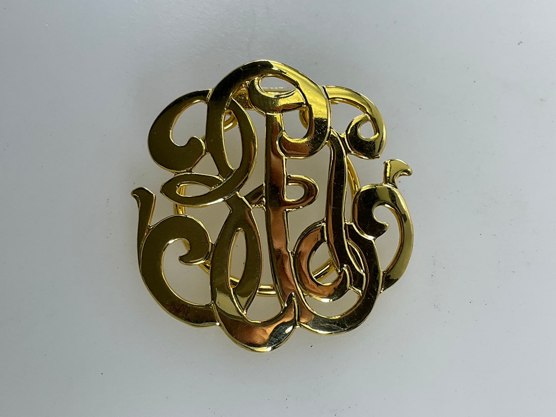 Vintage Brooch Gold Toned Swirling Knot Design Used - Etsy