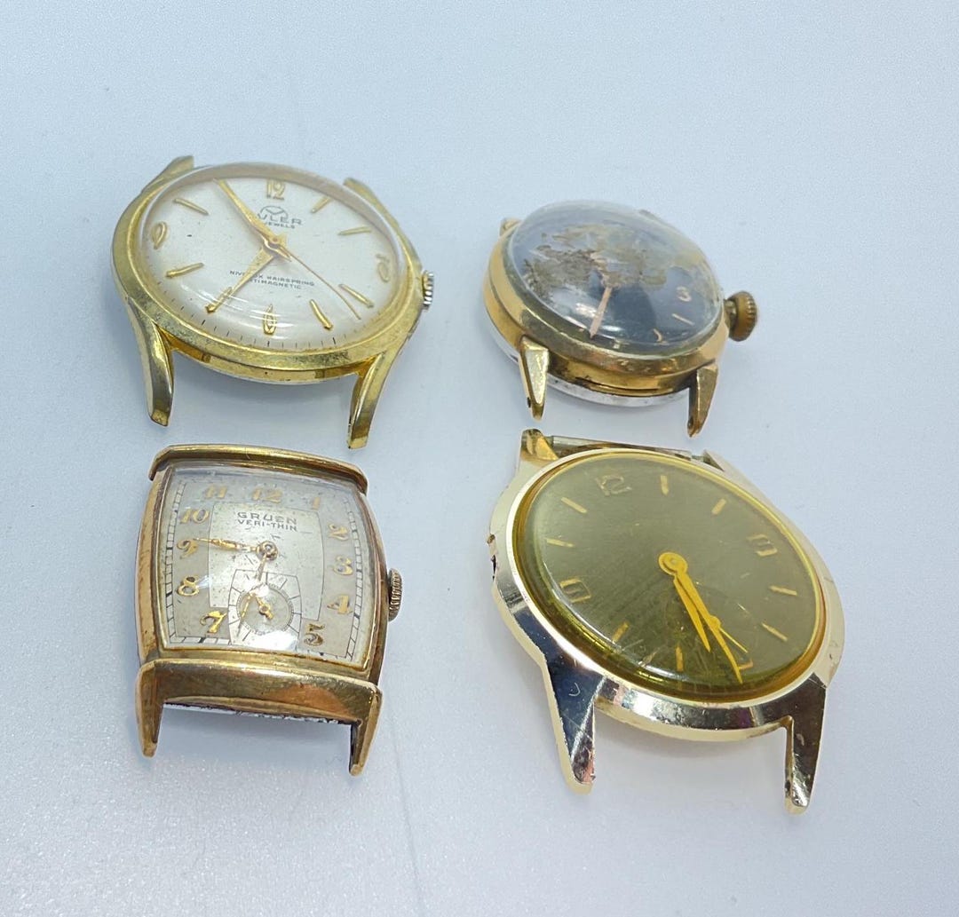 Vintage Lot of 4 Non-working Watches Without Bands as is Used - Etsy