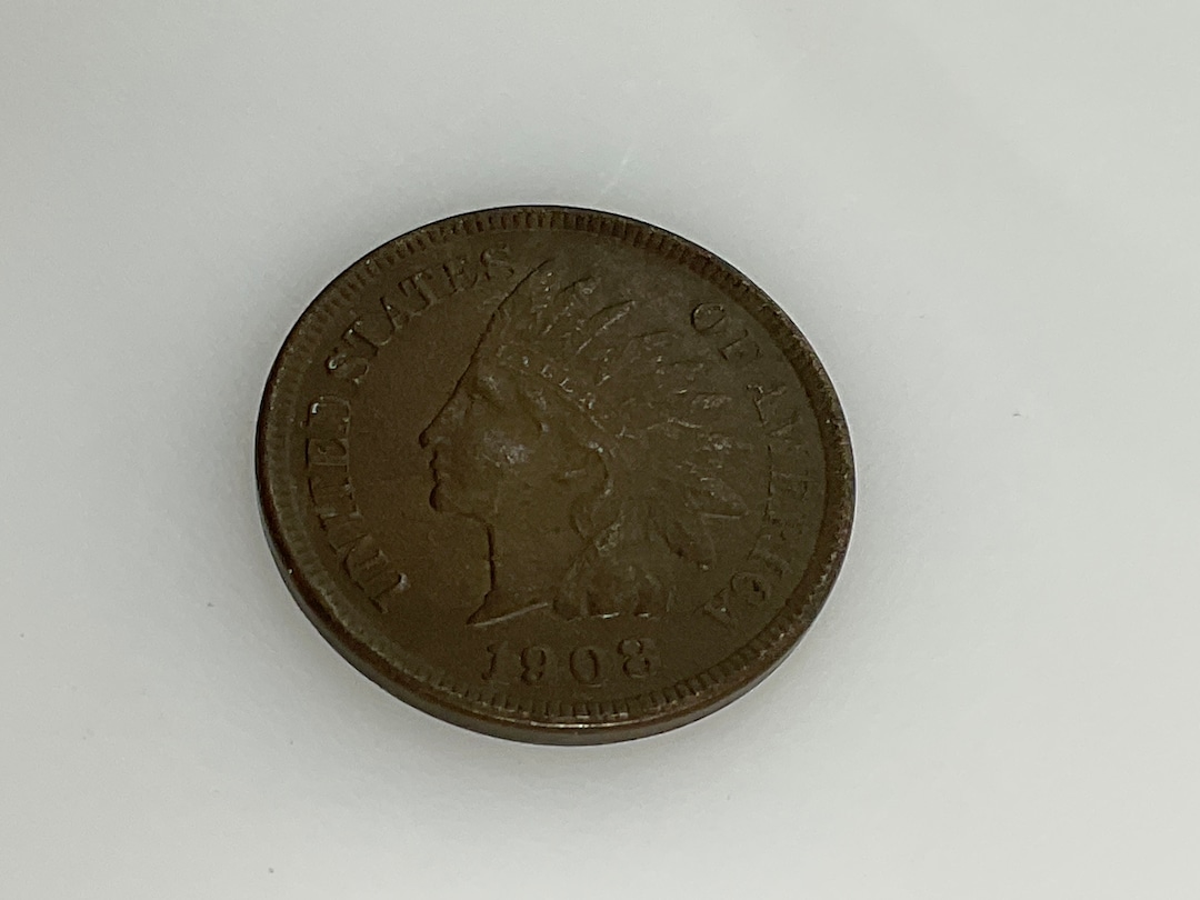 1908 Indian Head Full Liberty One Cent Coin Money Used - Etsy