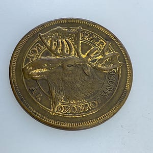 Vintage Souvenir Token Brass Toned Moose Lodge No 918 Cuyahoga Falls ...