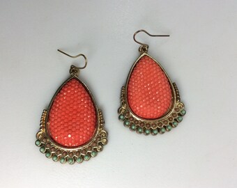 Turquoise and Coral - Etsy