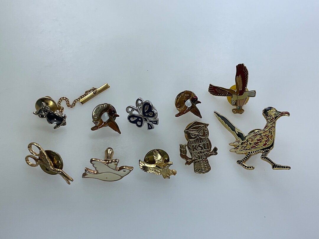 Vintage Lot of 10 Pins Assorted Designs Used - Etsy