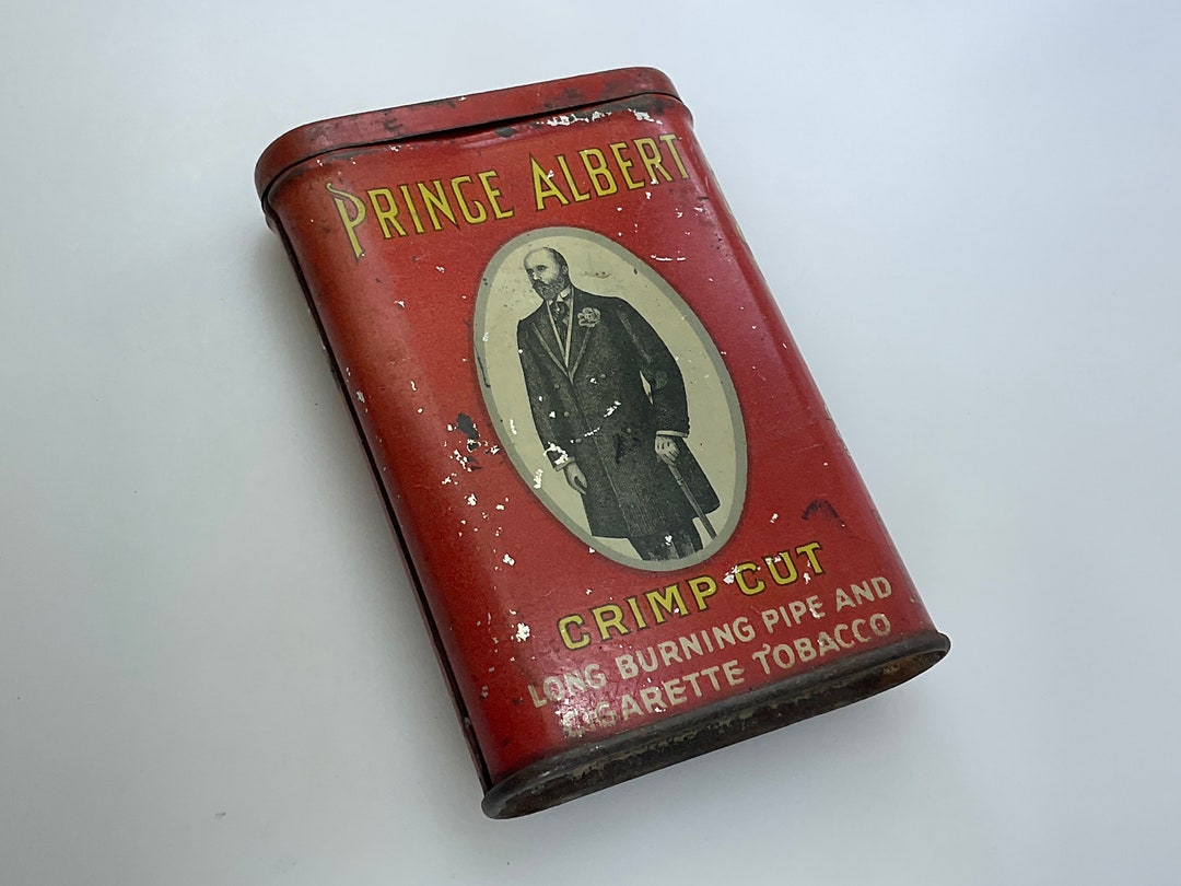 Vintage Prince Albert Crimp Cut Tobacco Tin Red White Black Yellow Used ...
