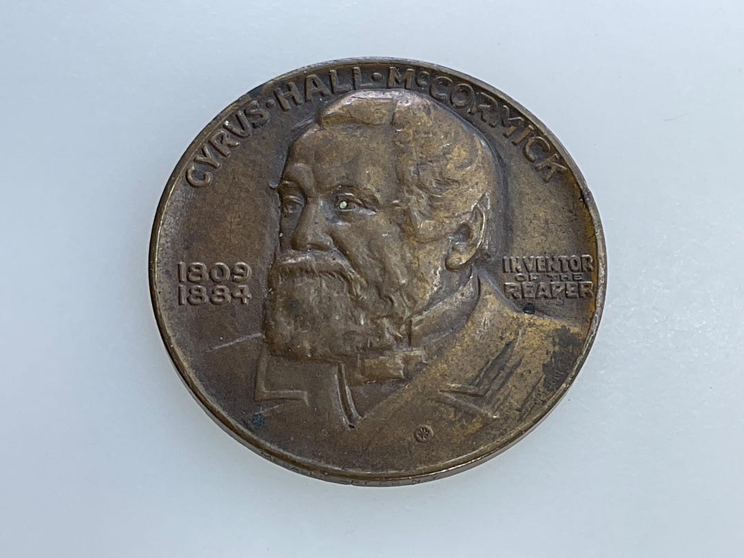 Vintage Souvenir Token Cyrus Hall Mccormick Centennial of the Reaper ...