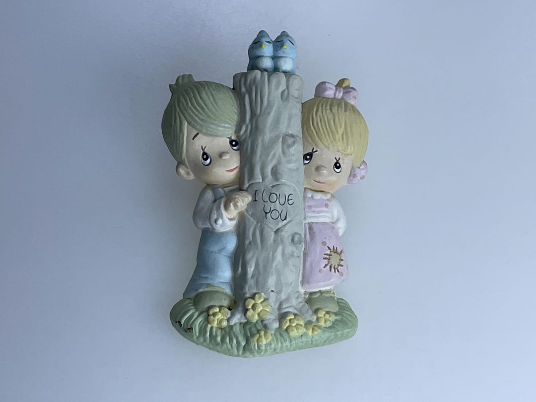 Vintage Enesco Samuel Butcher Pin Brooch Children Pole Birds Heart I ...