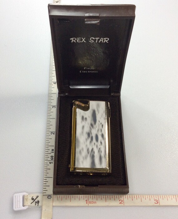 Vintage Rex Star Lighter Piezo Electric Untested Grey White | Etsy