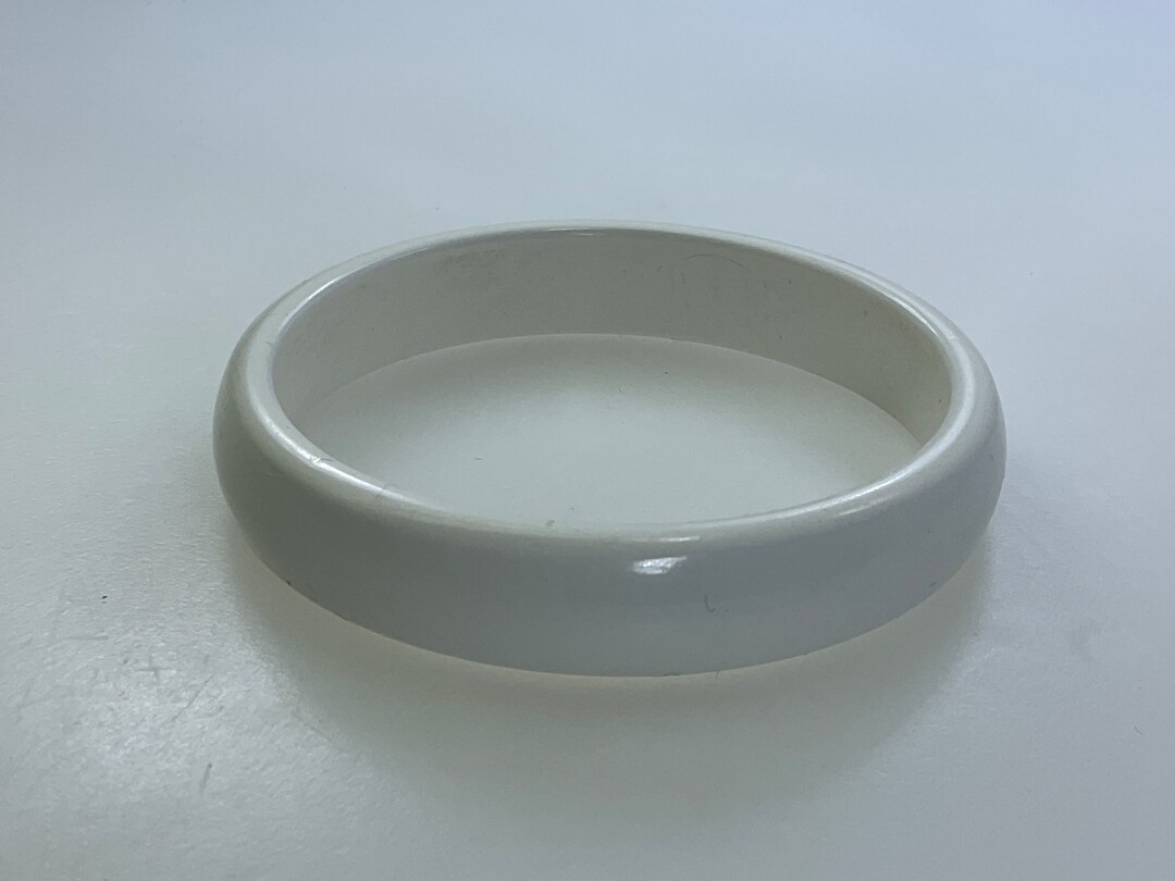 Vintage 8” Bracelet Bangle White Plastic Used - Etsy