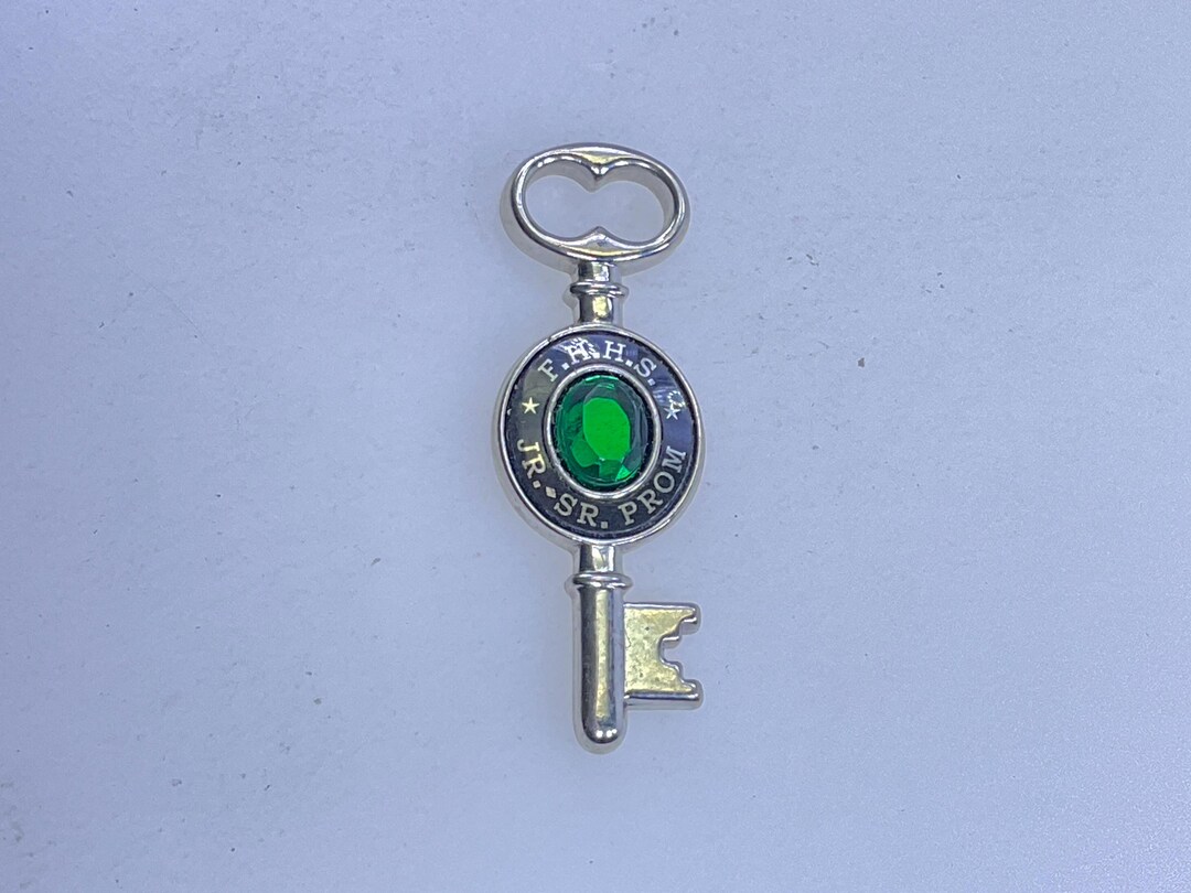 Vintage Charm Sterling Silver 925 Key With Oval FHHS Jr-sr Prom and ...