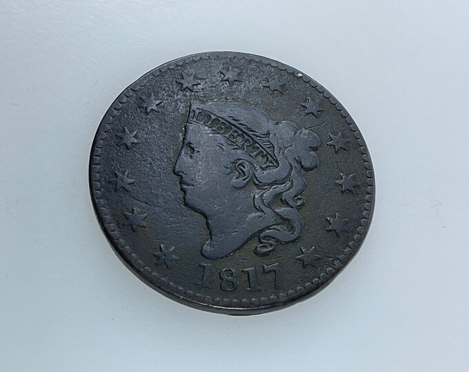 1817 US Large One Cent 13 Stars Coin Money Used - Etsy