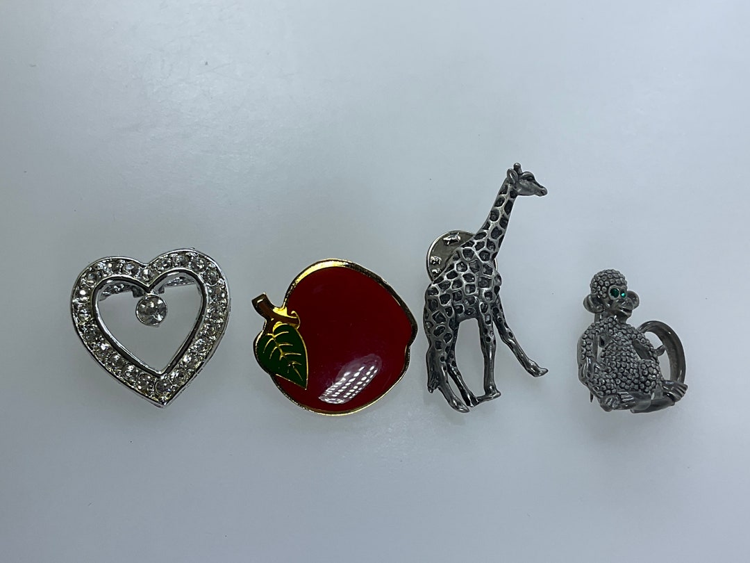 Vintage Lot of 4 Pins Assorted Designs Used - Etsy