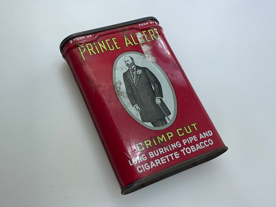 Vintage Prince Albert Crimp Cut Tobacco Tin Red White Black Yellow Used ...