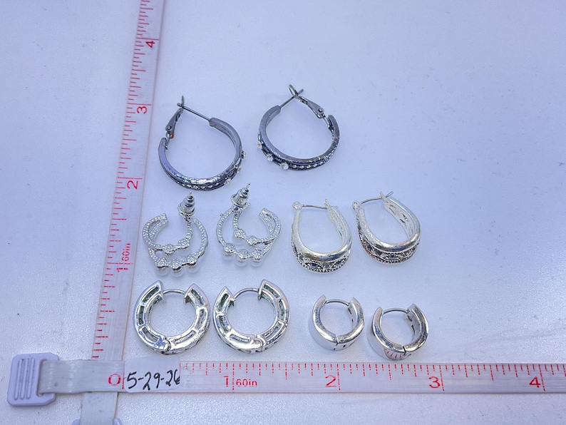 Vintage Lot 5 Pair Earrings Assorted Designs Minor Issues as is Used - Etsy