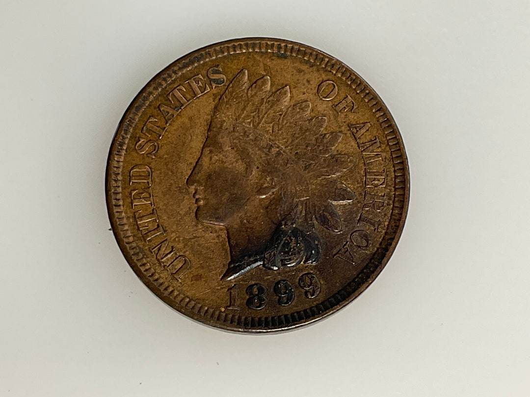 1899 Indian Head One Cent Coin Money Used - Etsy