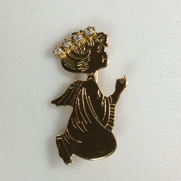 Gold Angel Pin - Etsy