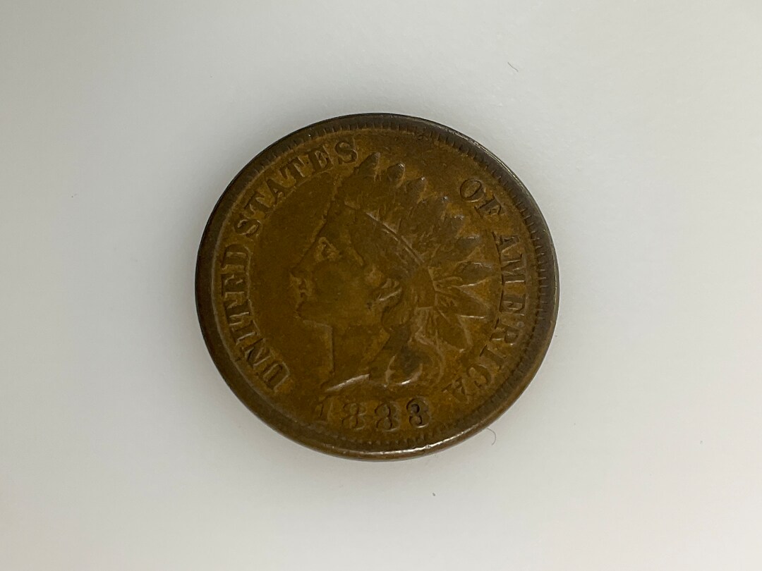 1883 Indian Head One Cent Coin Money Used - Etsy