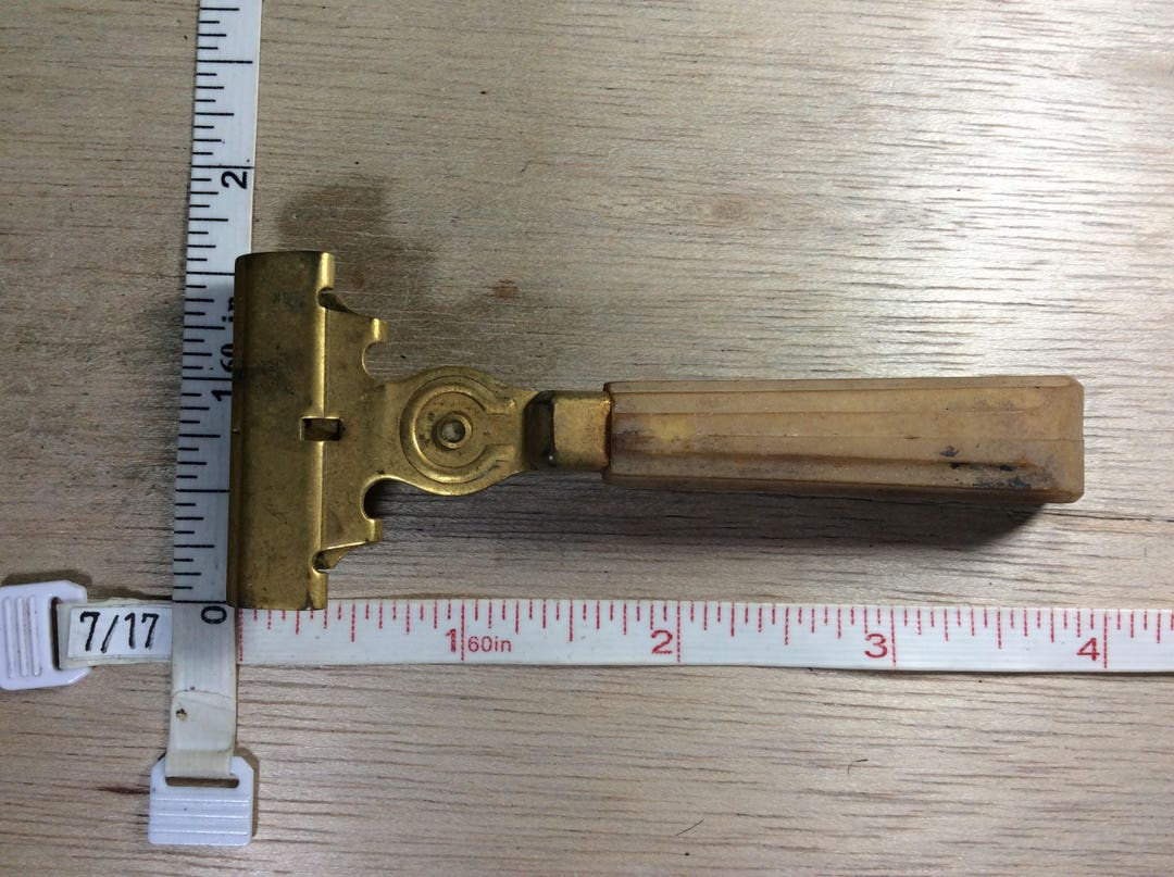 Vintage Old Schick Gold Toned Single Edge Razor Used - Etsy