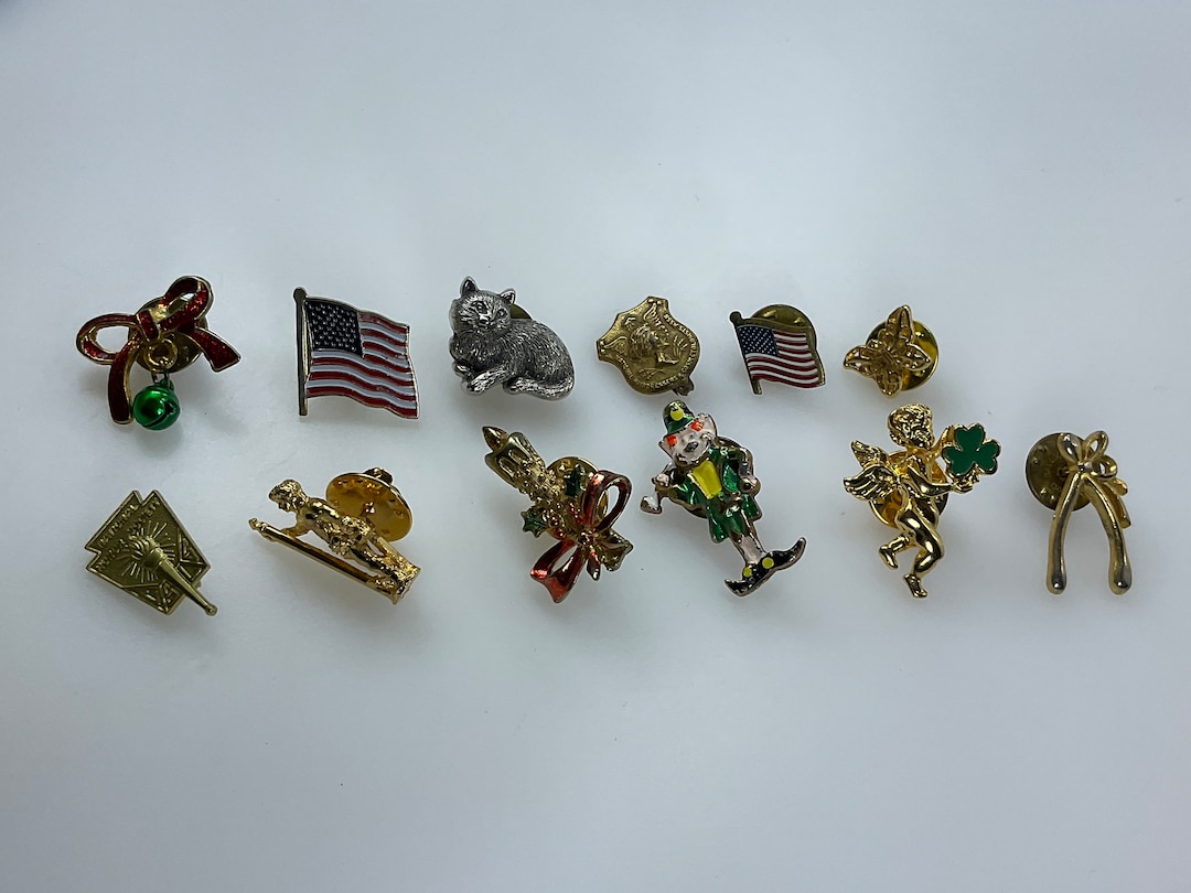 Vintage Lot of 12 Pins Assorted Designs as is Used - Etsy