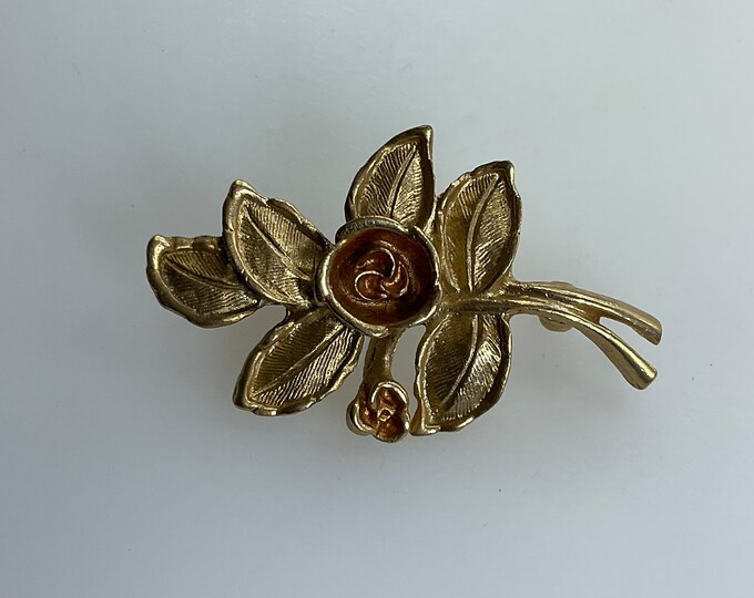 Vintage Avon Pin Brooch Gold Toned Roses and Leaves Used - Etsy