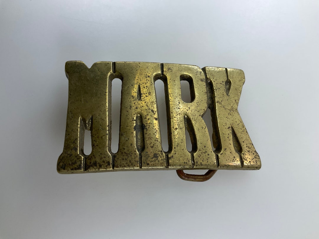 Vintage Belt Buckle Brass MARK Used - Etsy