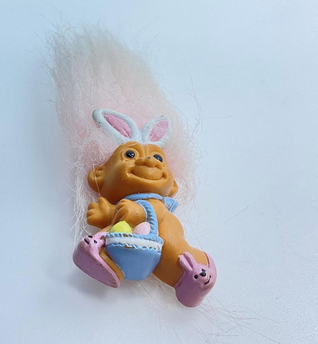 Vintage Russ Troll Easter Pin With Pink Hair Used - Etsy