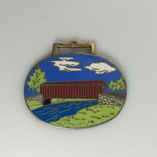 Red Covered Bridge - Etsy