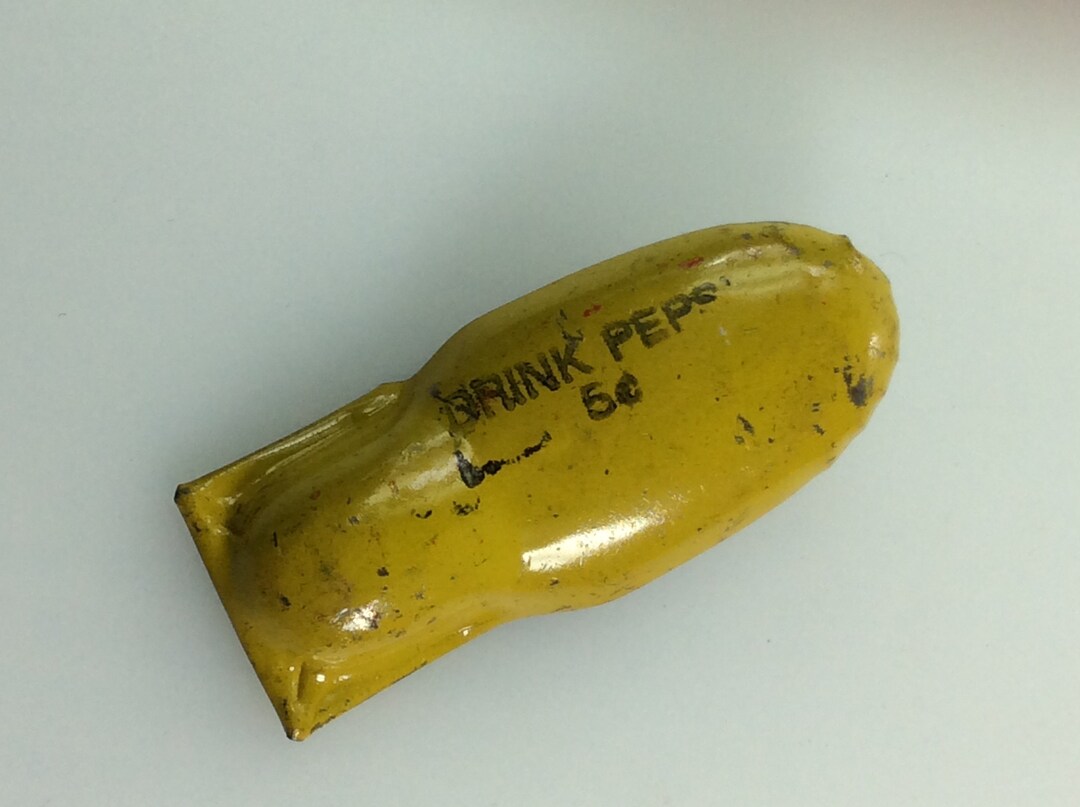 Vintage Old Clicker Toy With Drink Pepsi 5 Cents Yellow Shows Wear Used ...