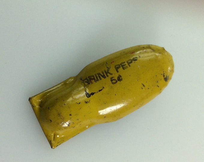 Vintage Old Clicker Toy With Drink Pepsi 5 Cents Yellow Shows Wear Used ...