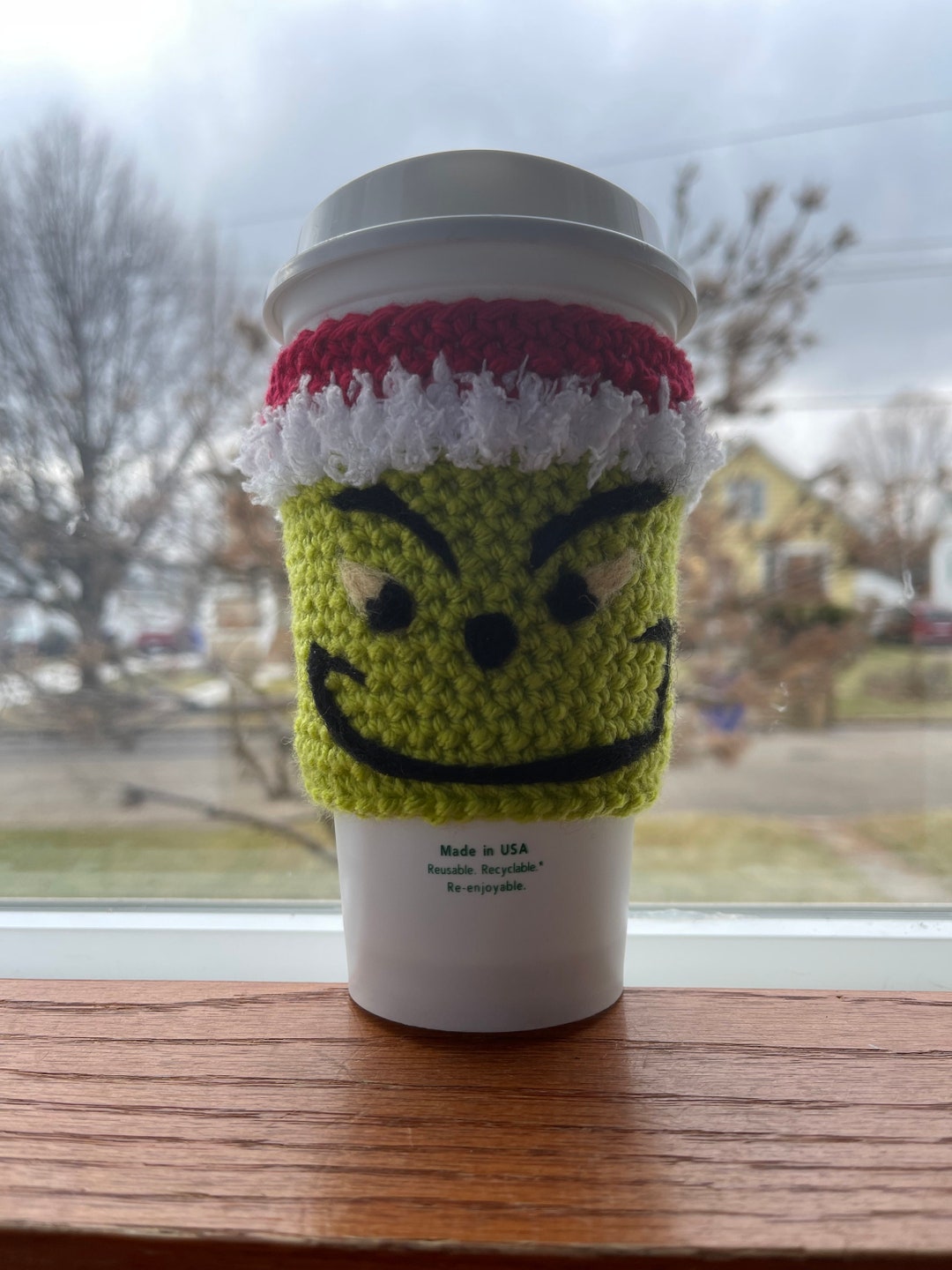 Grinch Inspired Coffee Cup Cozy - Etsy