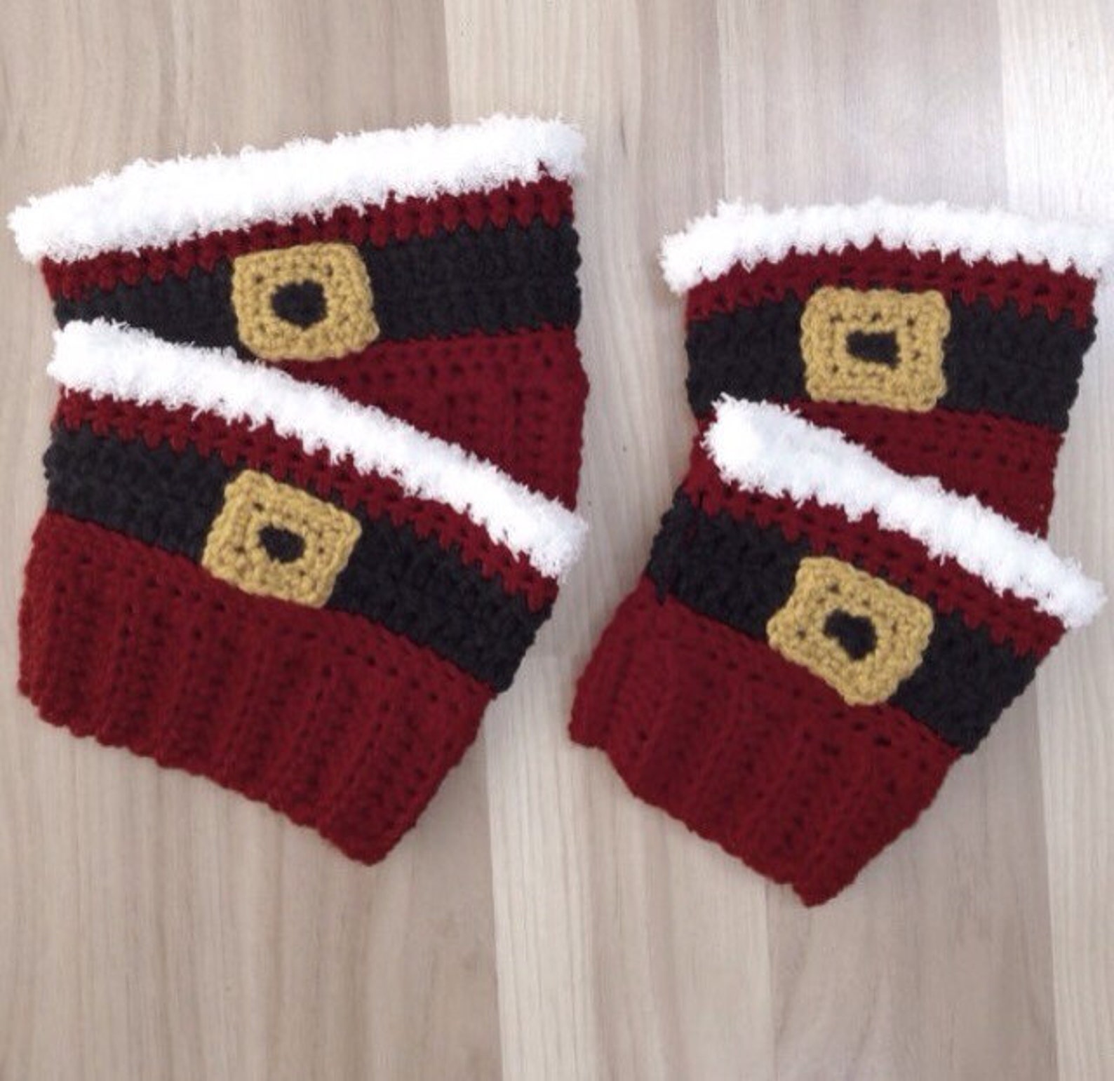 Santa Claus Boot Cuffs - Etsy