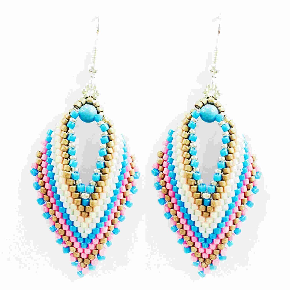 Beading Pattern Russian Leaf Earrings Delica Beads Beadwork Pattern ...
