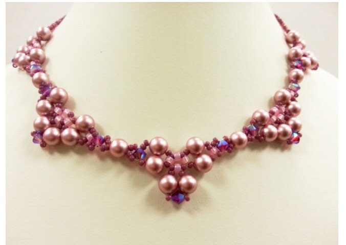 Pearl Cross Weave Full Diagram Instructions Beading Patterns Jewelry ...