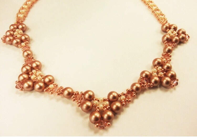 Pearl Cross Weave Full Diagram Instructions Beading Patterns Jewelry ...