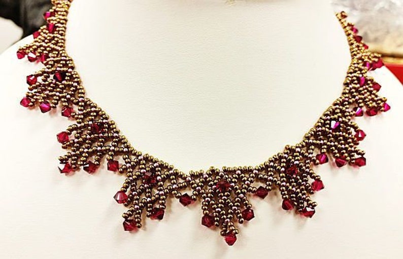 Feather Netted Beadwork Necklace Beading Patterns Diagrams Beading ...