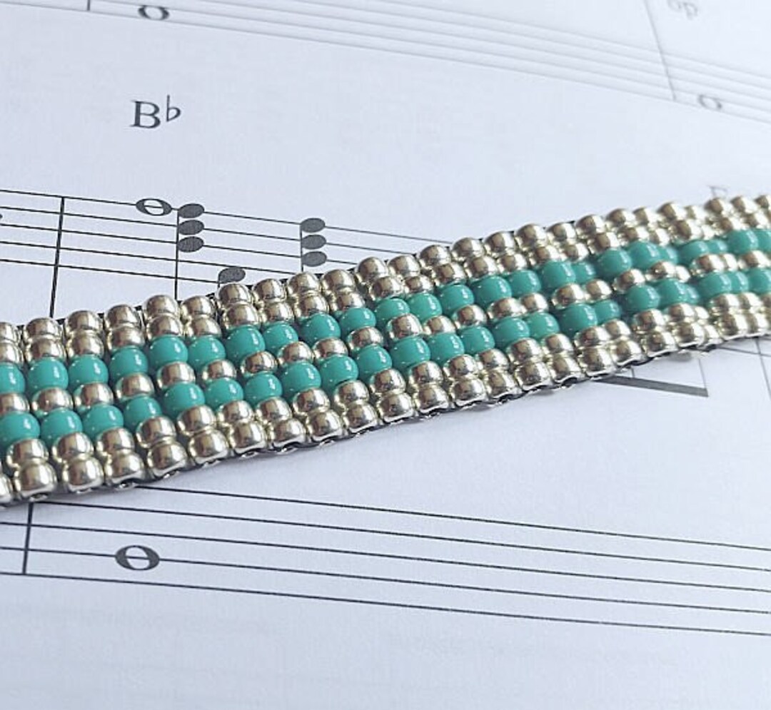 Learn a Stitch Beading Pattern Tutorial Ladder Stitch Using 1 Needle ...