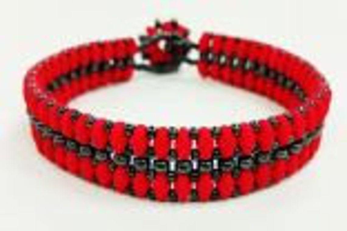 Superduo & Seed Bead Beading Pattern Bracelet Beading Tutorial Beginner ...